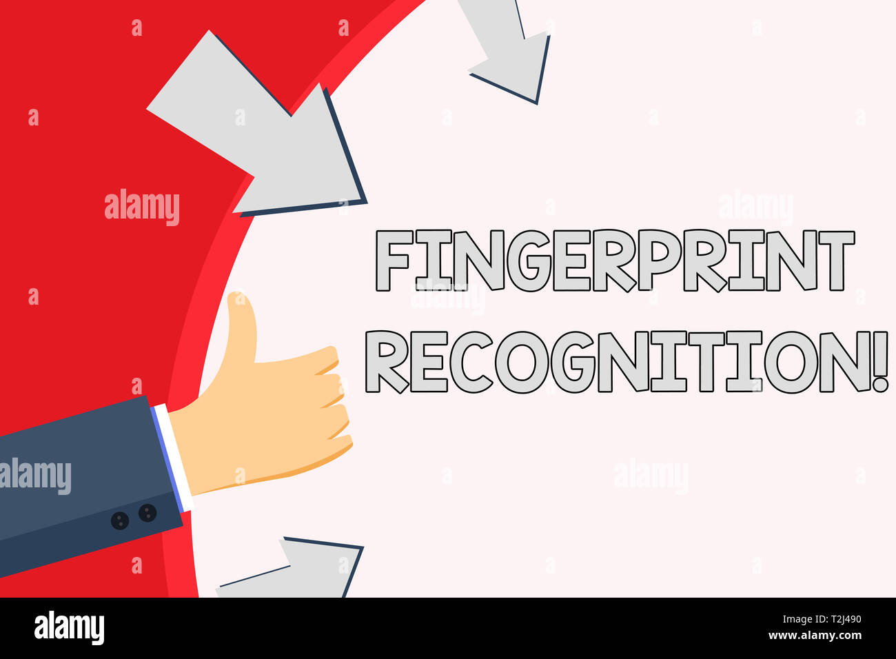 Handwriting text Fingerprint Recognition. Conceptual photo identifying ...