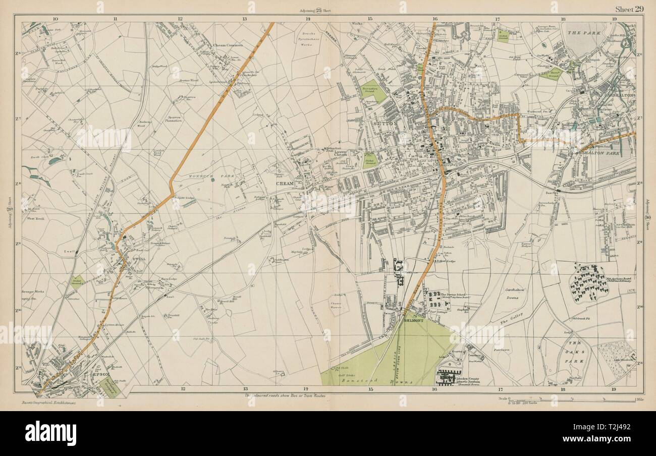Epsom map hi-res stock photography and images - Alamy