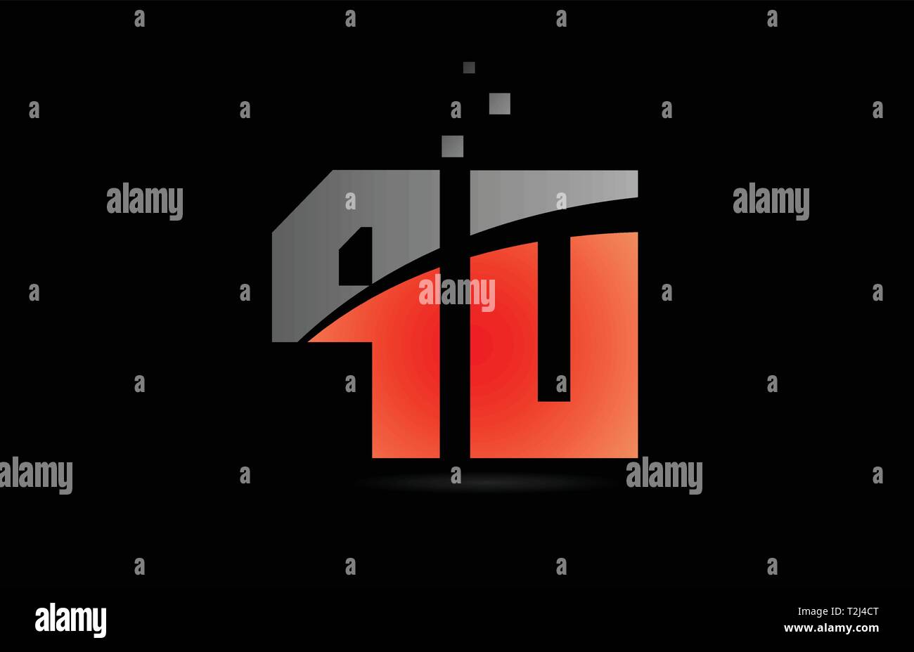orange grey on black background number 40 logo design suitable for a ...
