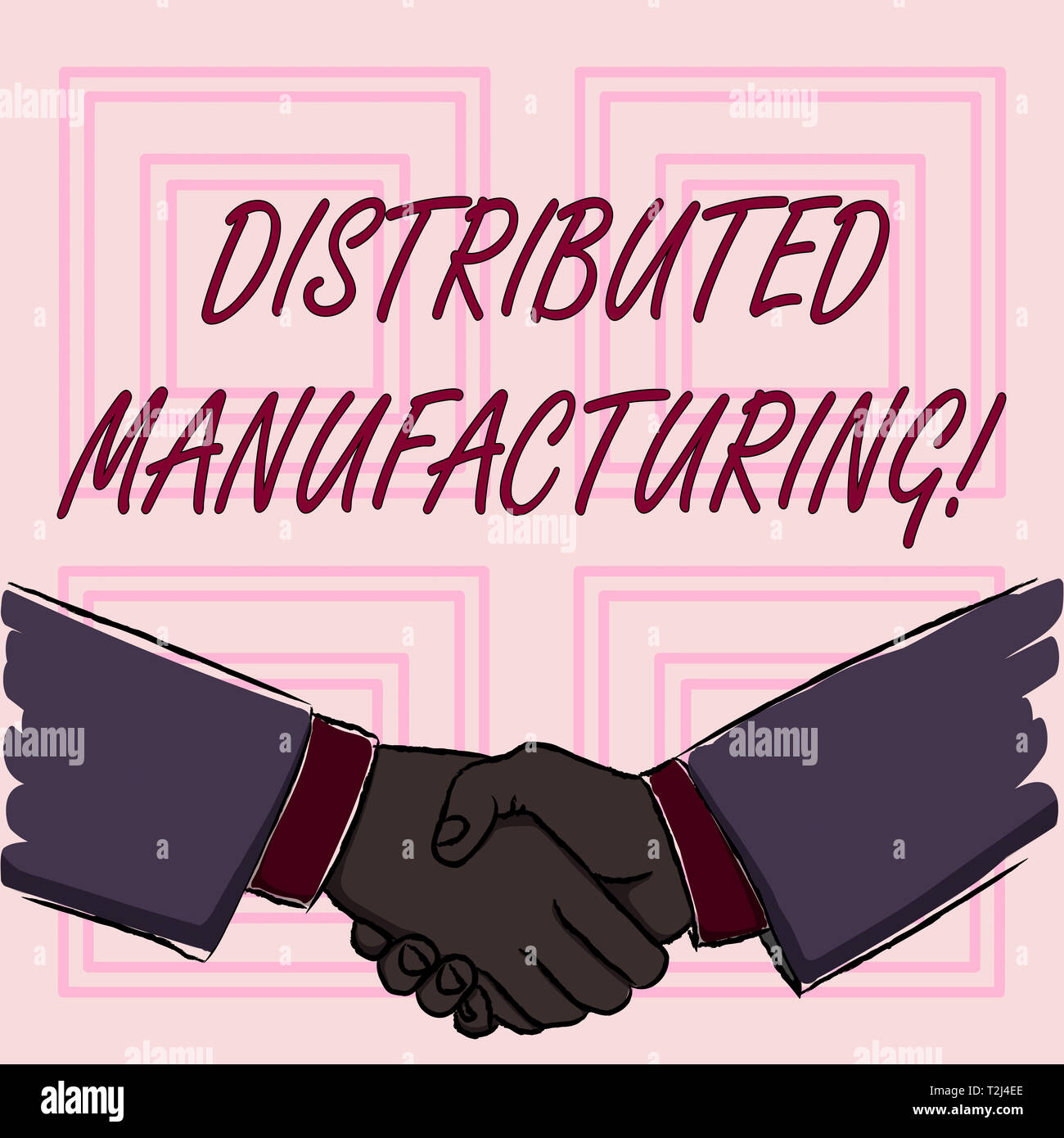 Conceptual hand writing showing Distributed Manufacturing. Concept ...
