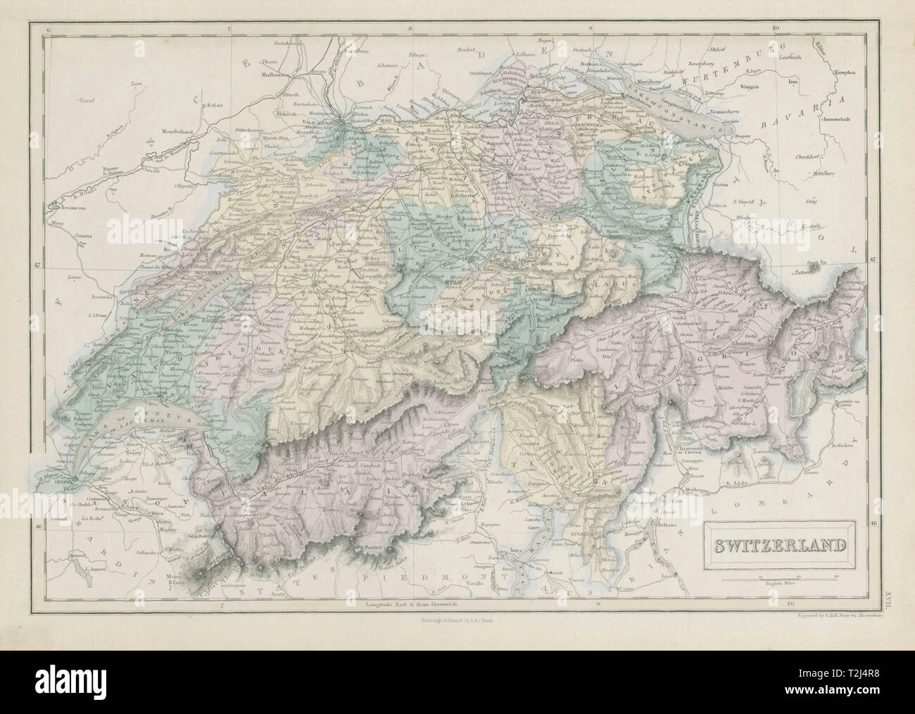 Map switzerland roads hi-res stock photography and images - Alamy