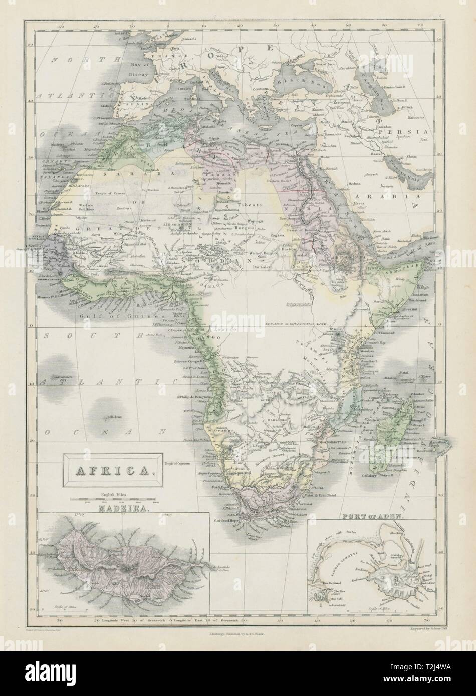 African Colonies 1914 Map Madeira Islands