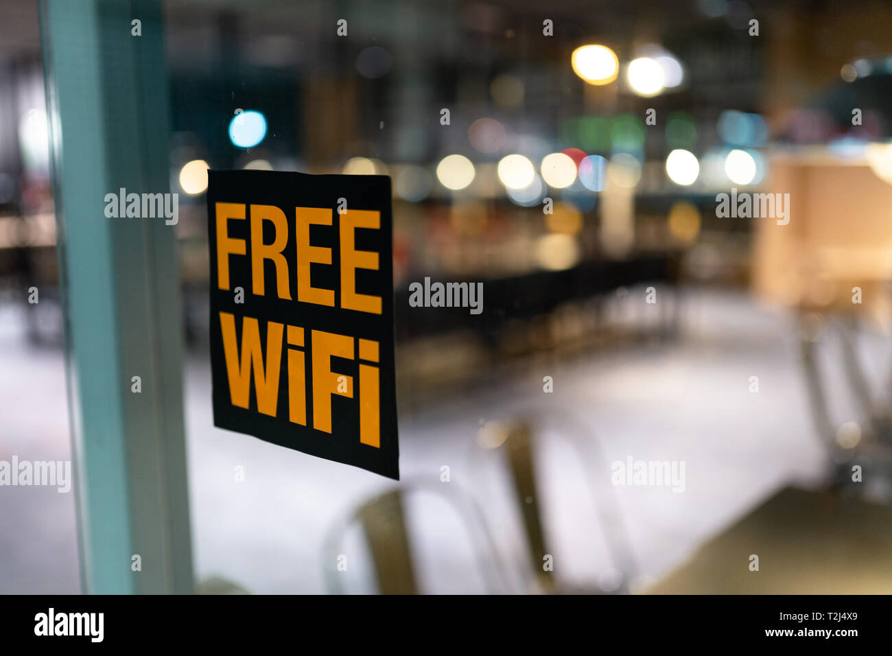 Hot coffee free wifi sign hi-res stock photography and images - Alamy