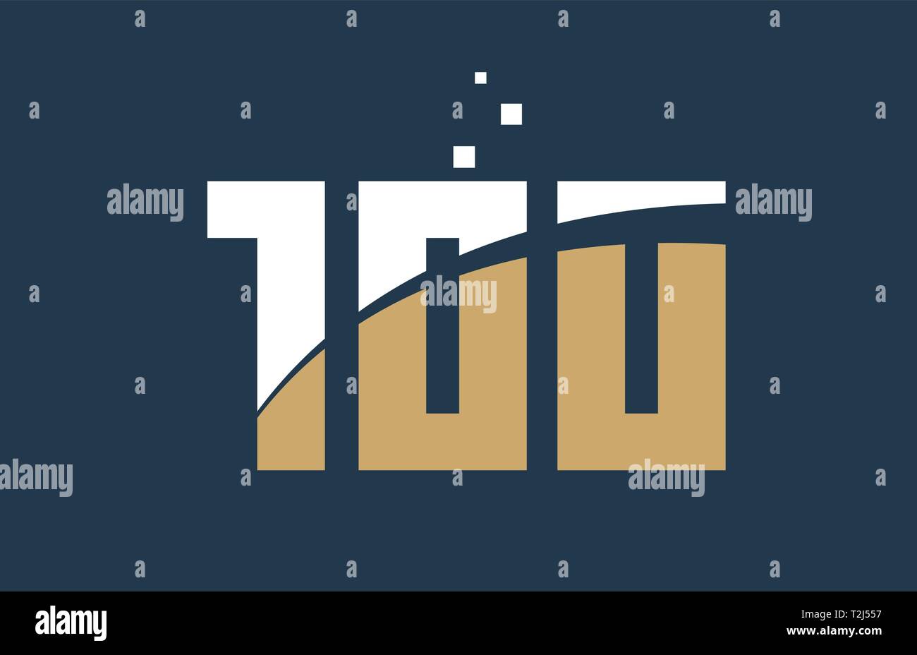 yellow white blue color number 100 logo design suitable for a company ...