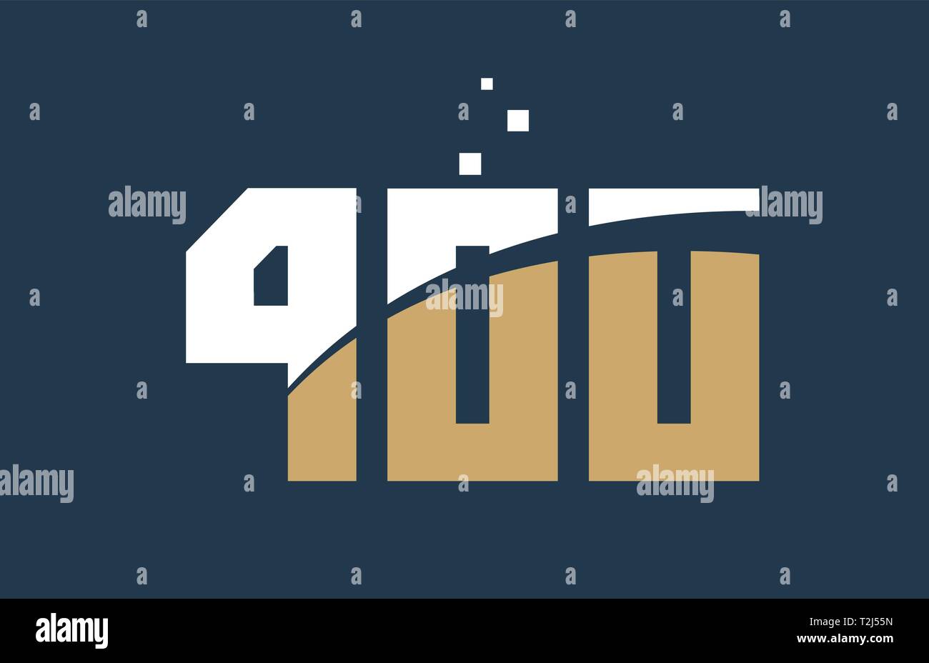 yellow white blue color number 400 logo design suitable for a company ...