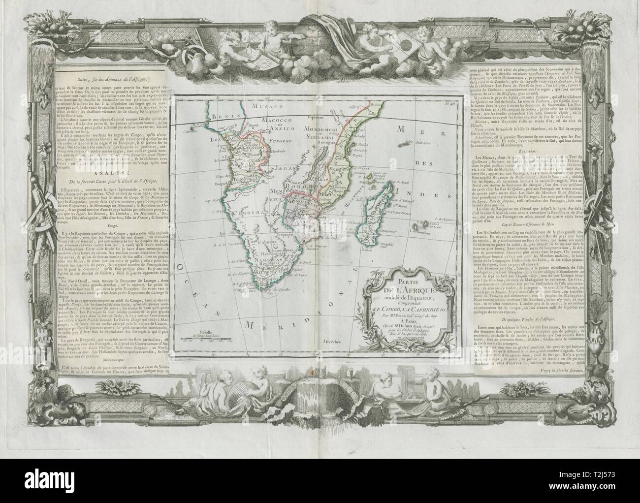 "Partie de l'Afrique audelà de l'Equateur". Africa. DESNOS/DE LA TOUR ...