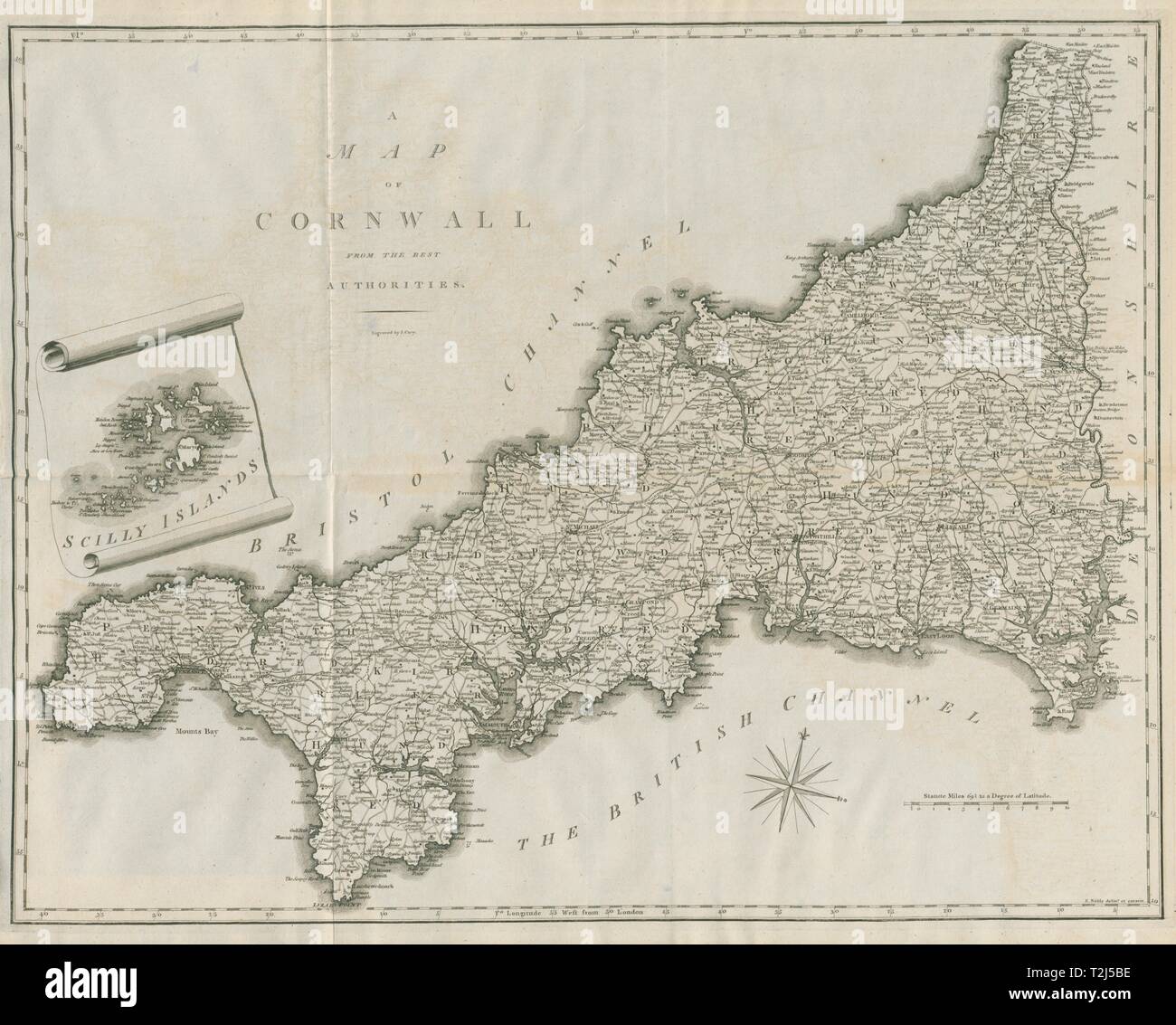"A map of Cornwall from the best authorities". County map. CARY 1789 ...
