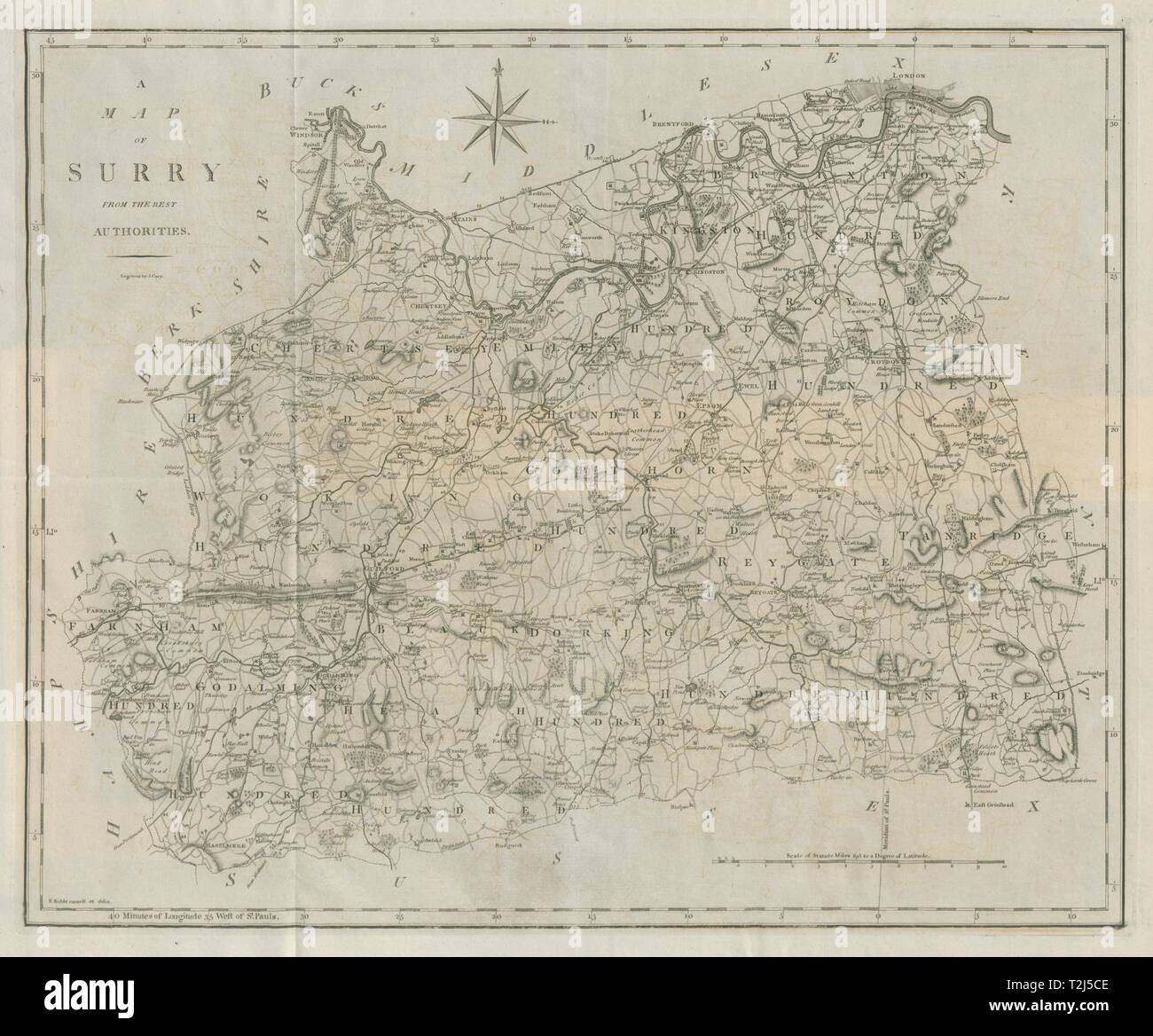 "A map of Surry from the best authorities". Surrey county map. CARY ...