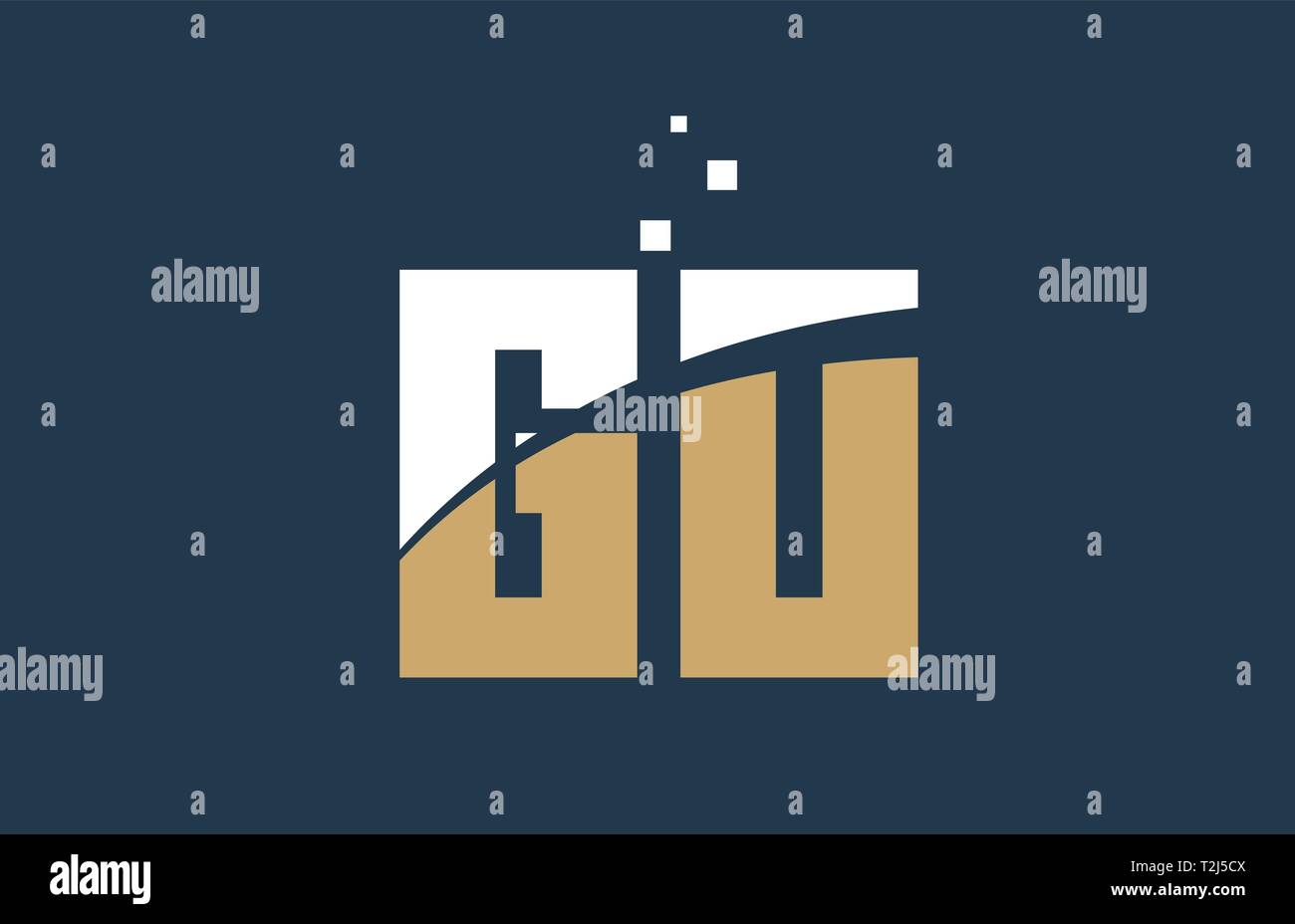 yellow white blue color alphabet letter GO G O logo combination design ...