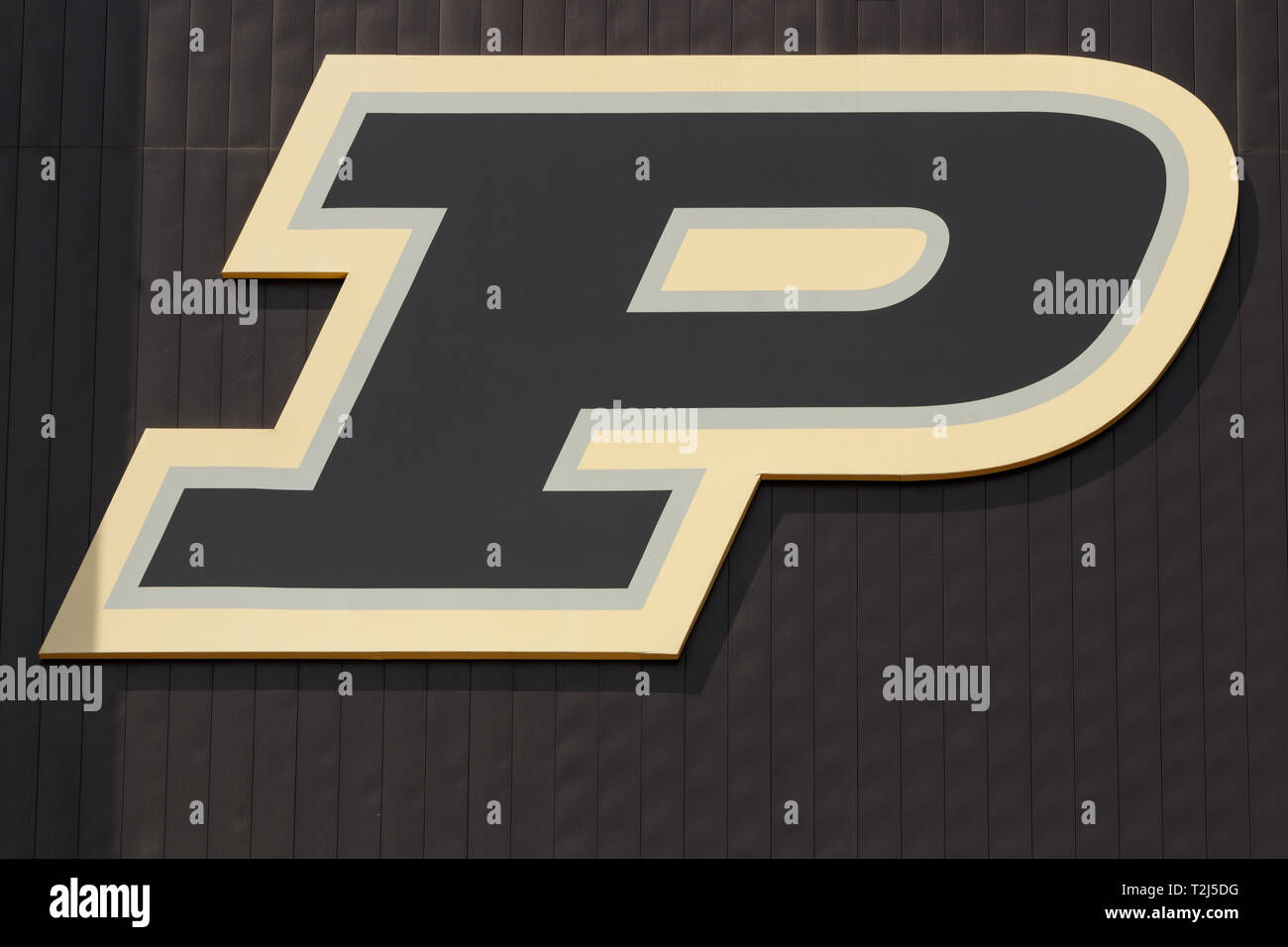 West Lafayette - Circa April 2019: The logo of Purdue University sports ...