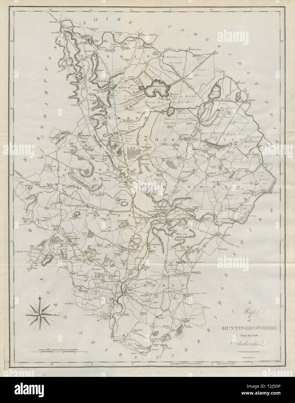 "A map of Huntingdonshire from the best authorities". County map. CARY ...