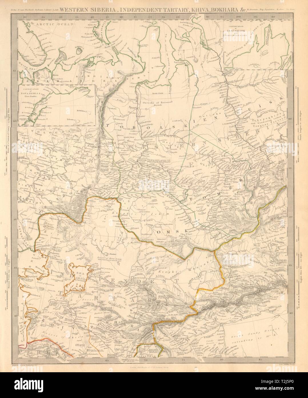 Map of western siberia hi-res stock photography and images - Alamy