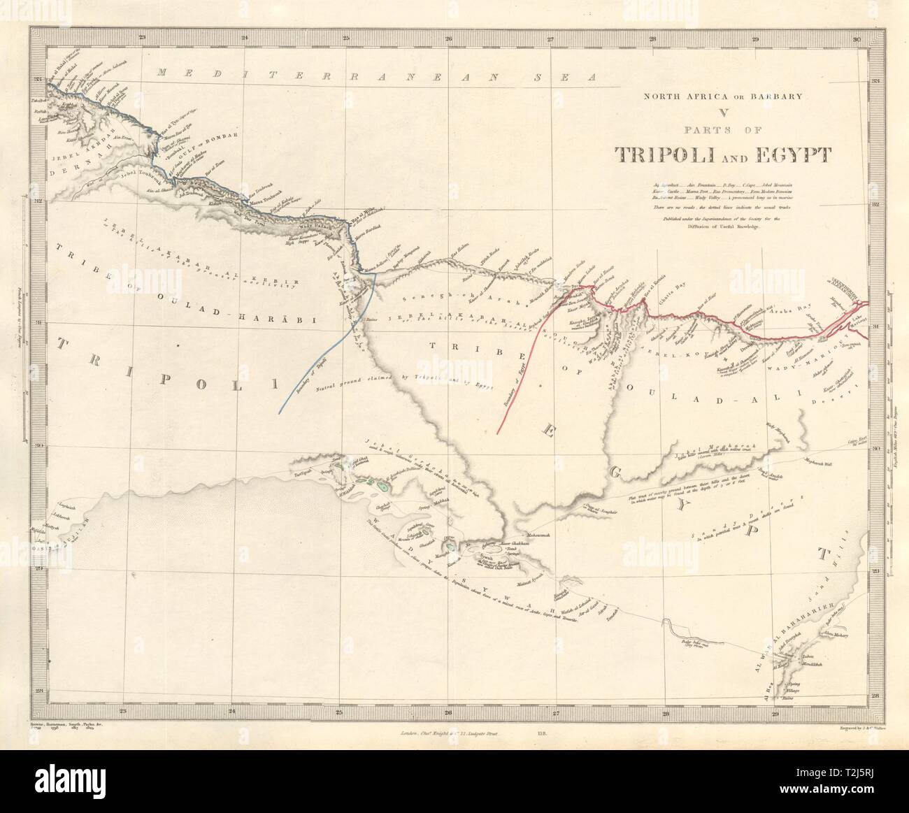 NORTH AFRICA OF BABRBARY V Parts of Tripoli & Egypt. Libya Tribes. SDUK ...