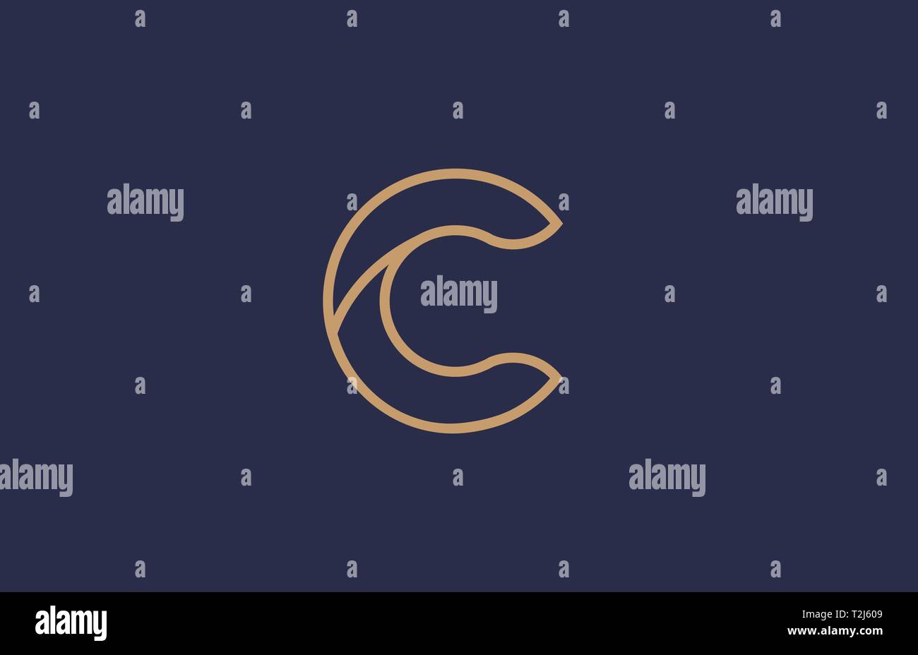 brown blue alphabet letter C logo icon for a company business or ...