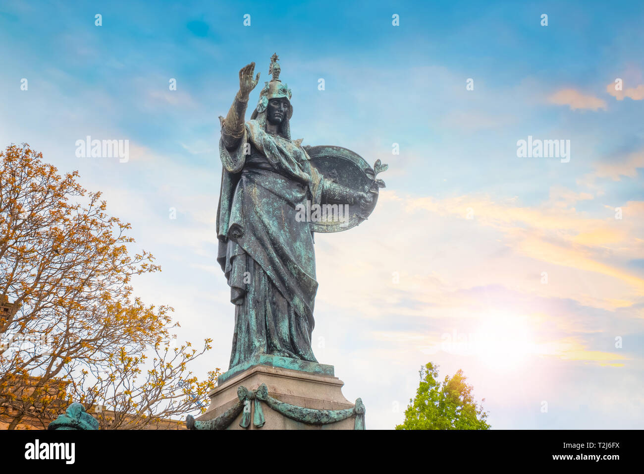 Liverpool, UK - May 16 2018:Memorial to the King's Liverpool erected in ...