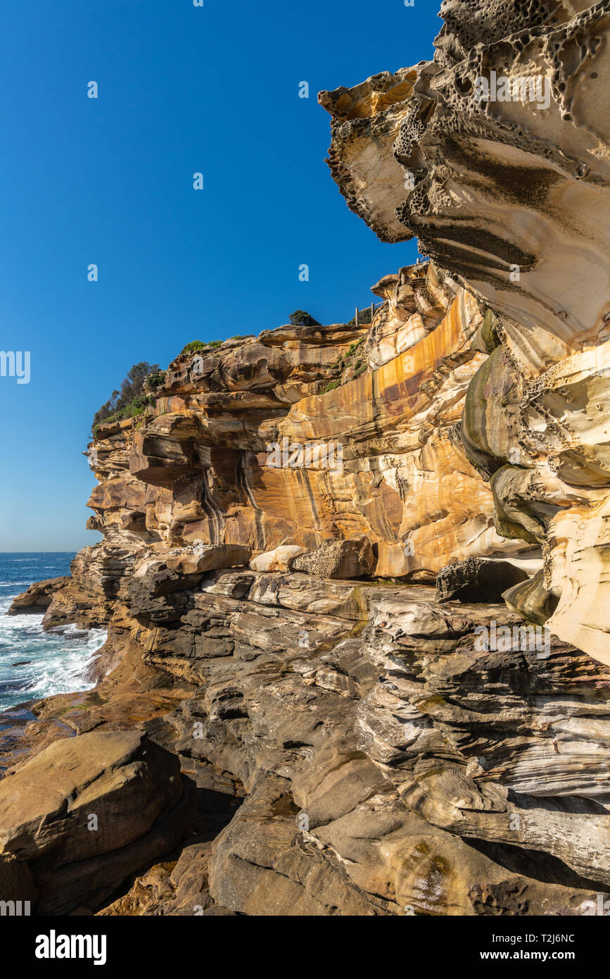 Sydney, Australia - February 11, 2019: Spectacular rock outcrop at ...
