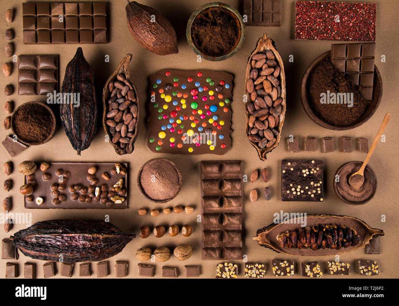 Set of Chocolate candies collection Stock Photo - Alamy