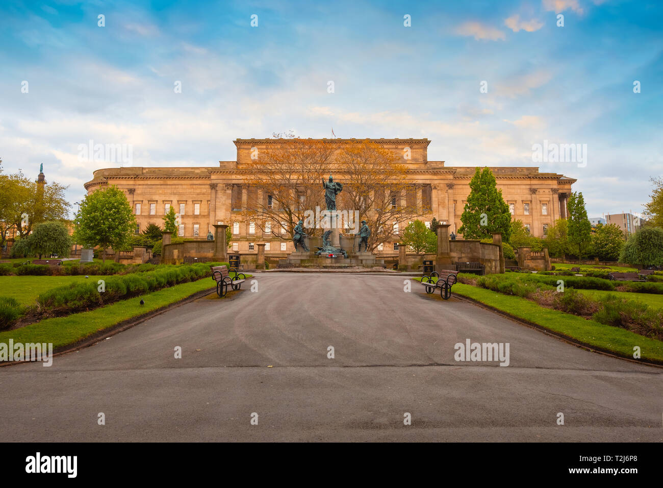 Liverpool, UK - May 16 2018:Memorial to the King's Liverpool erected in ...