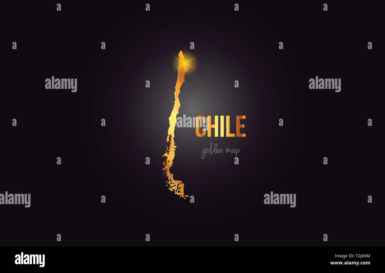 Chile gold map Stock Vector Images - Alamy