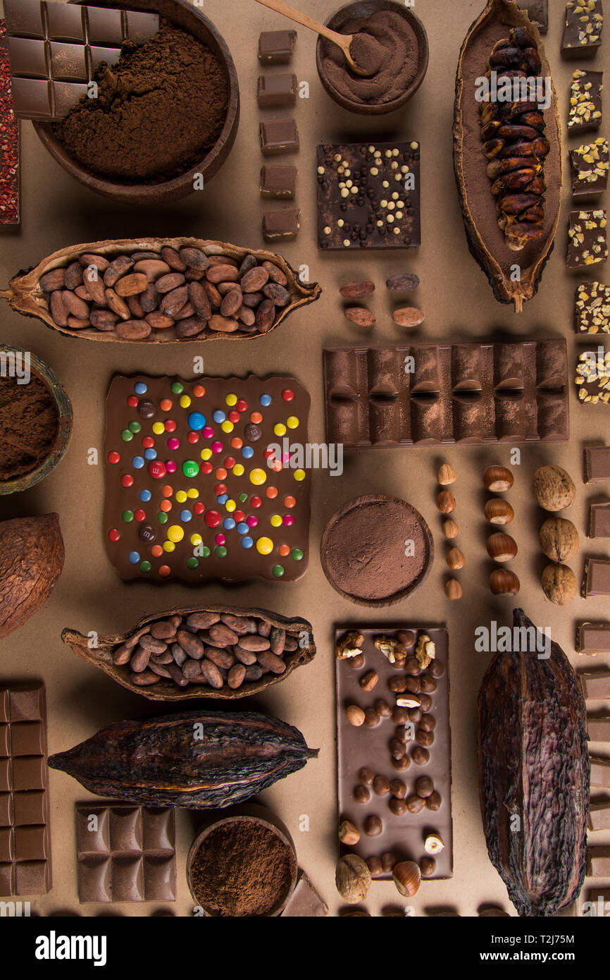 Set of Chocolate candies collection Stock Photo - Alamy