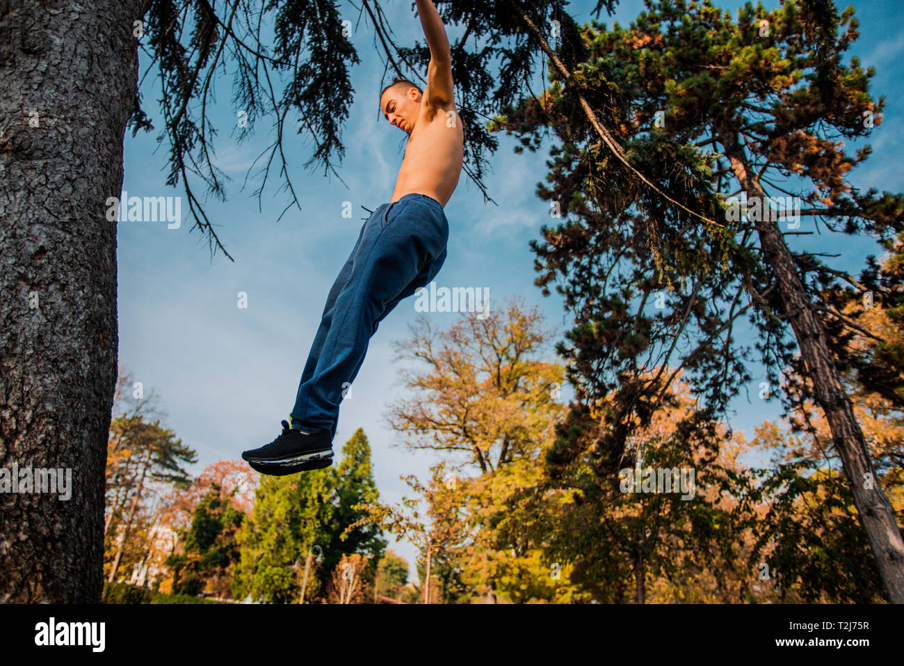 High jumping backflip hi-res stock photography and images - Alamy