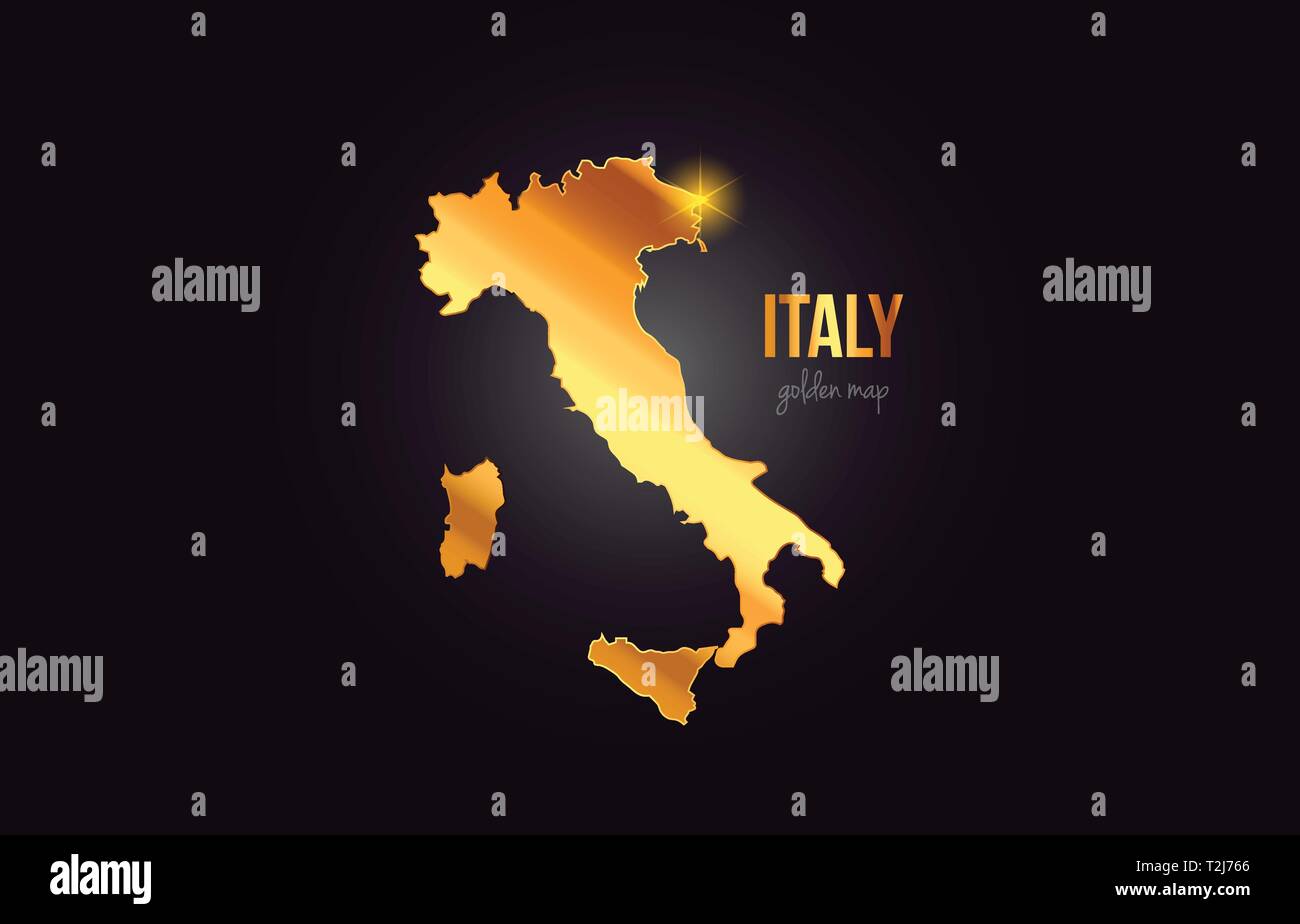 Italy gold map hi-res stock photography and images - Alamy