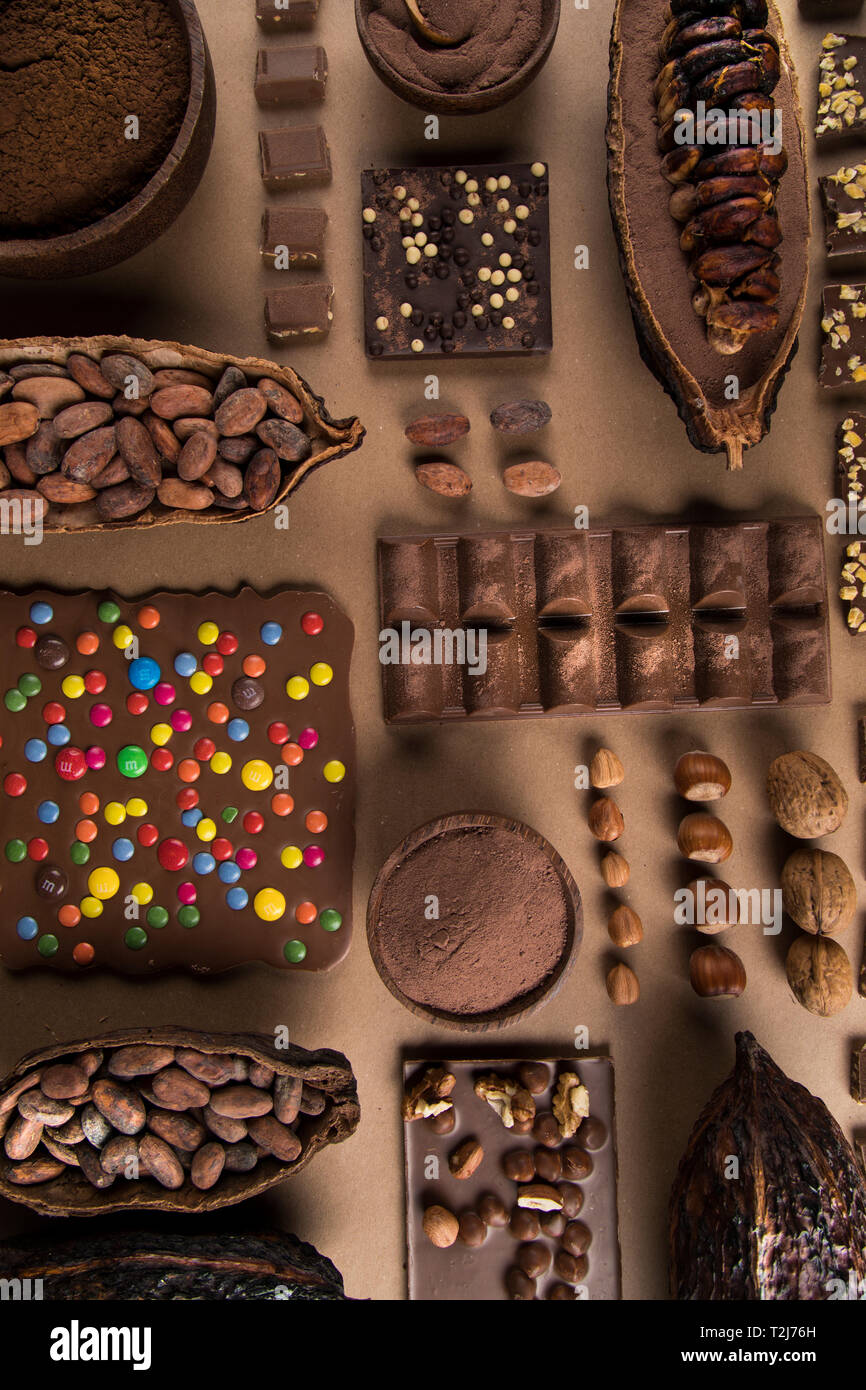 Set of Chocolate candies collection Stock Photo - Alamy