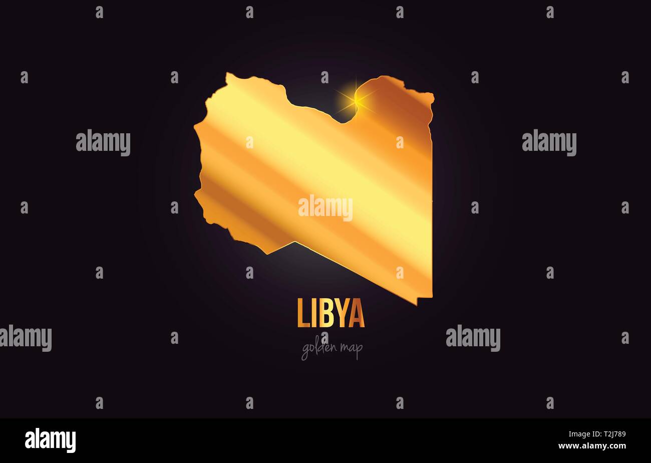 Libya gold map Stock Vector Images - Alamy