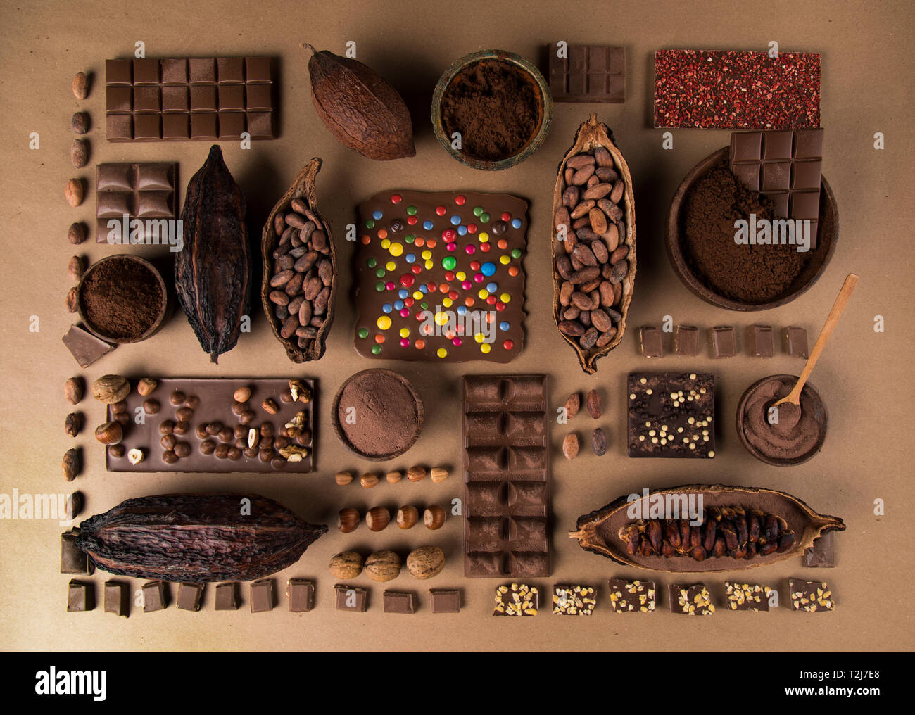 Set of Chocolate candies collection Stock Photo - Alamy