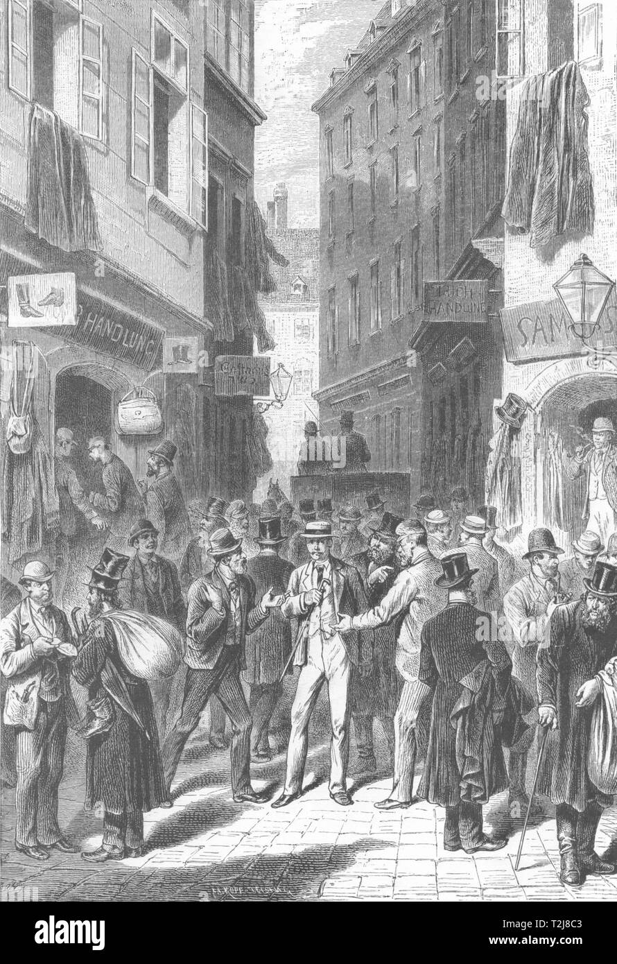 AUSTRIA. Vienna. The Jews Quarter c1893 old antique vintage print ...