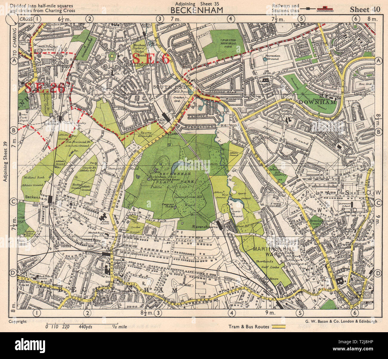 Map of beckenham hi-res stock photography and images - Alamy