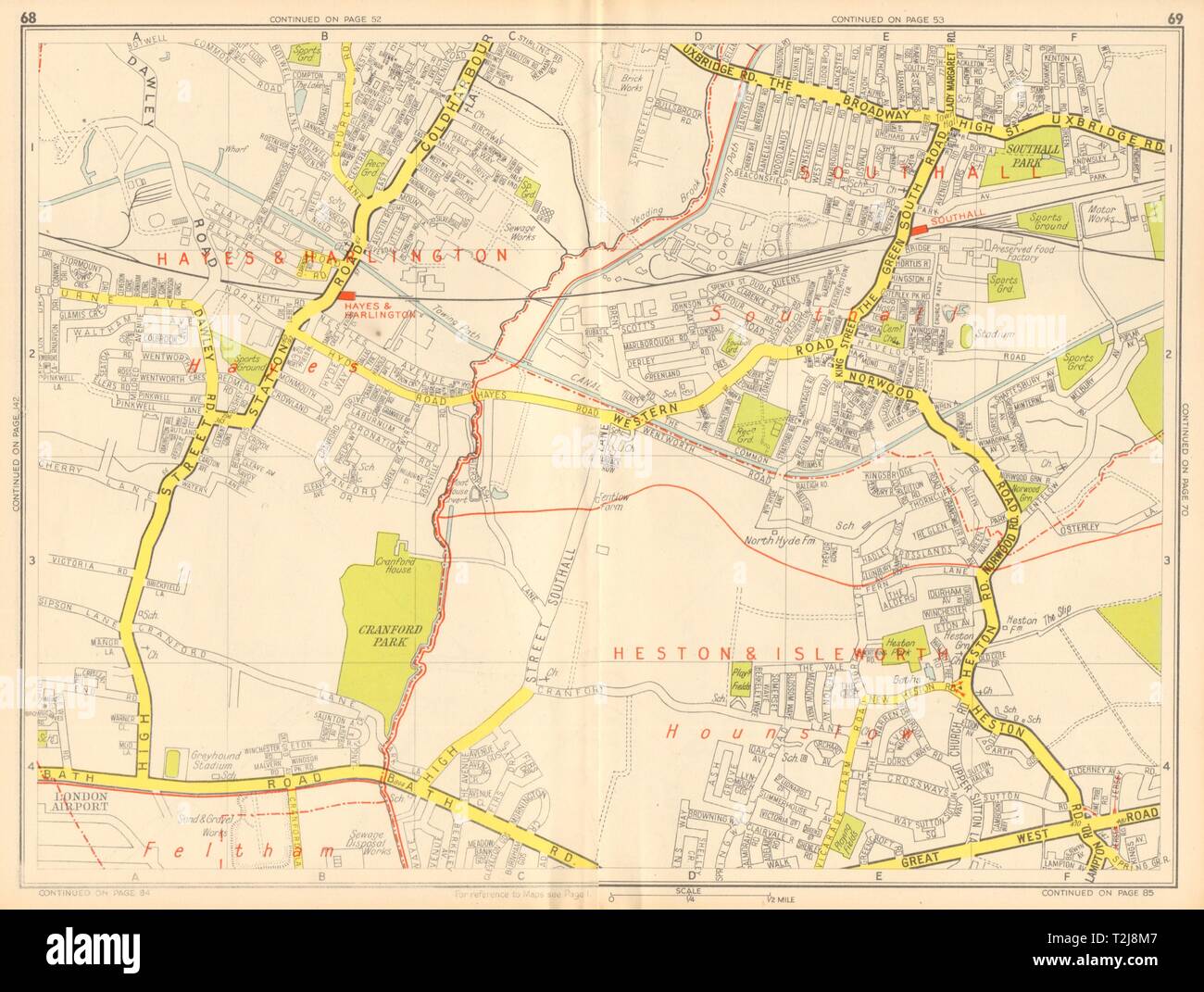 HAYES HOUNSLOW SOUTHALL Harlington Cranford Heston. GEOGRAPHERS' A-Z ...