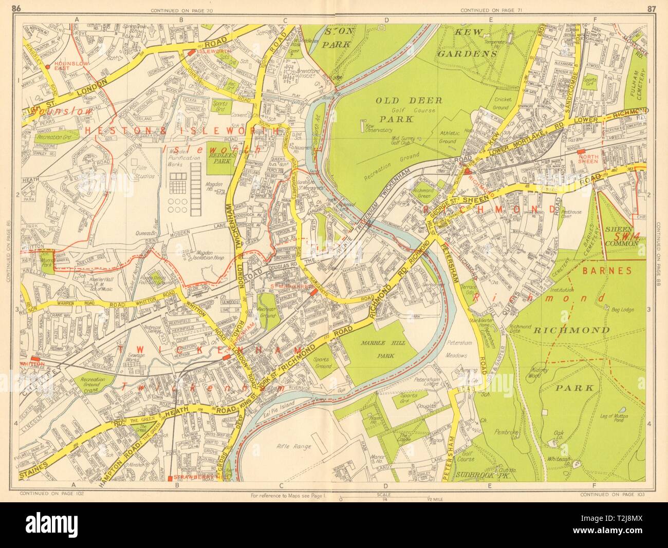 RICHMOND ISLEWORTH TWICKENHAM North Sheen Hounslow. GEOGRAPHERS' A-Z ...