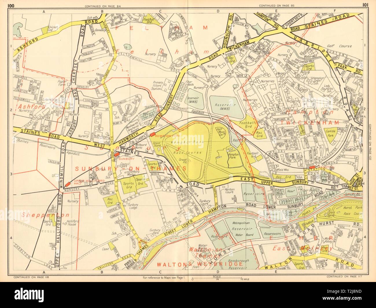 Hampton on a map hi-res stock photography and images - Alamy