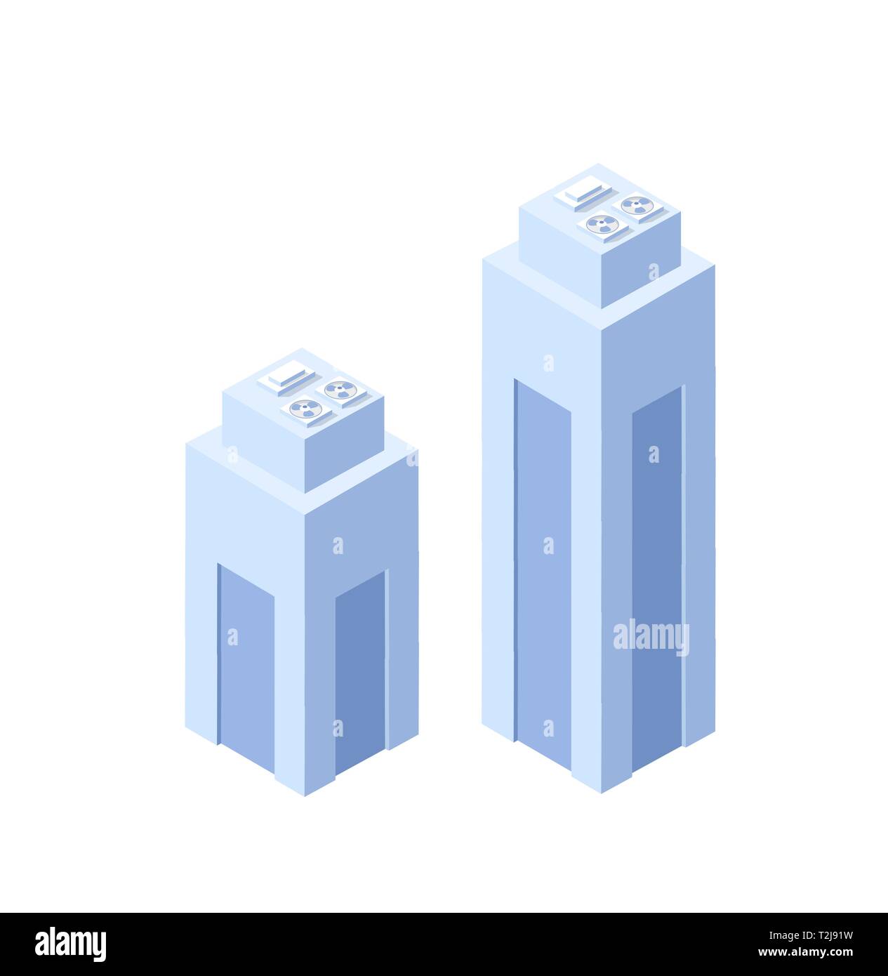 Style flat isometric city of building skyscraper house element industry ...