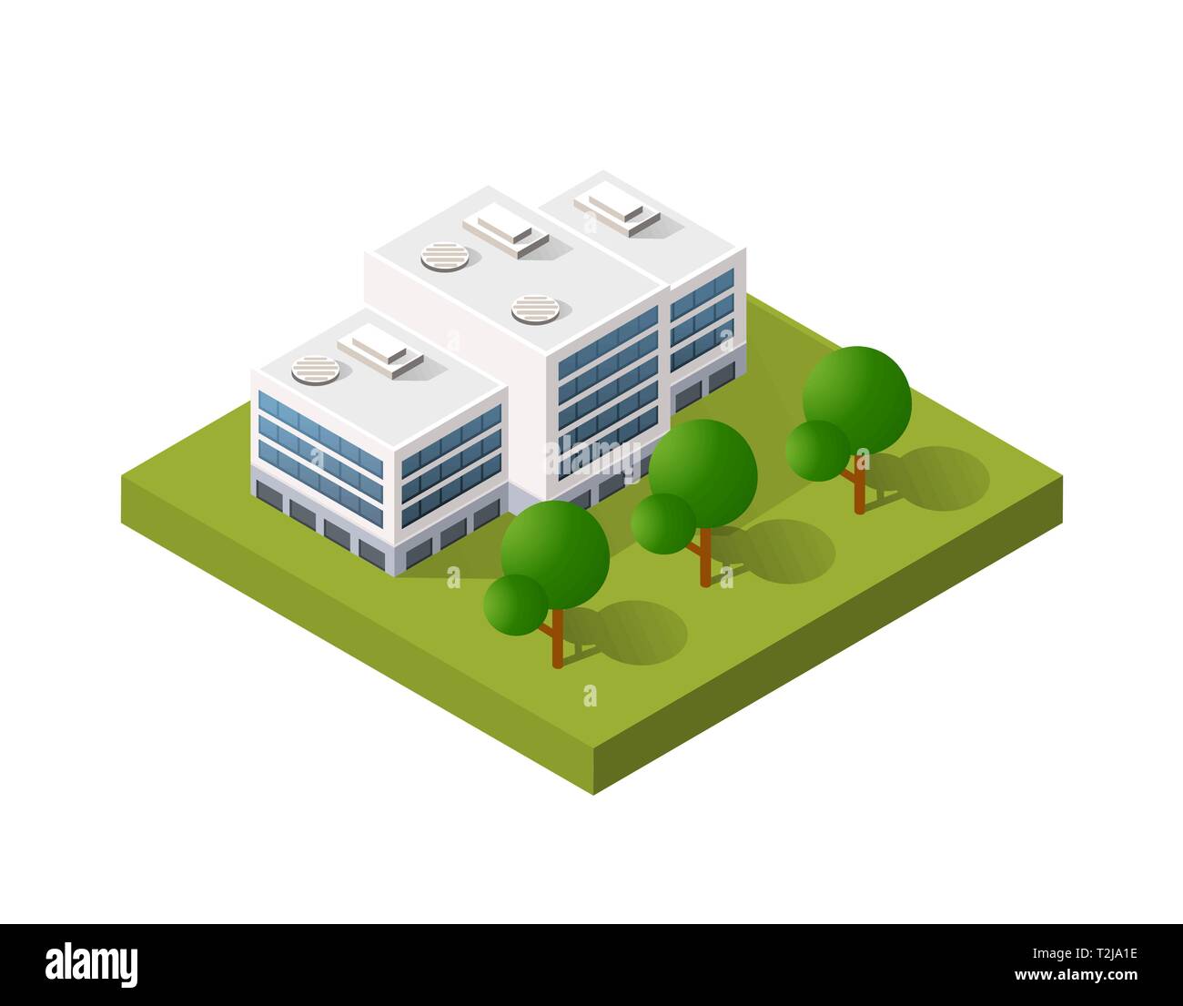 Style flat isometric city of building skyscraper house element industry ...