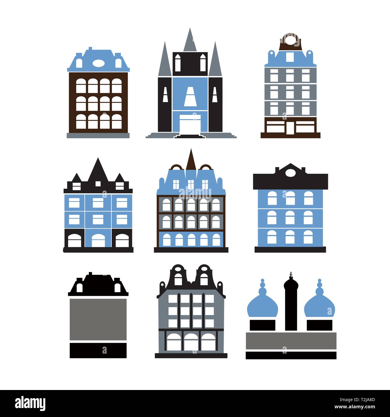 Old european buildings Cut Out Stock Images & Pictures - Alamy