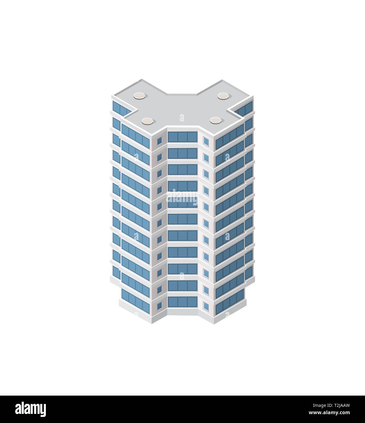 Style flat isometric city of building skyscraper house element industry ...