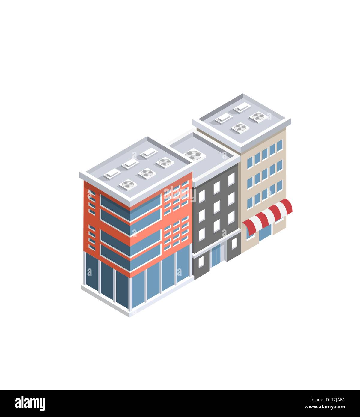 Style flat isometric city of building skyscraper house element industry ...