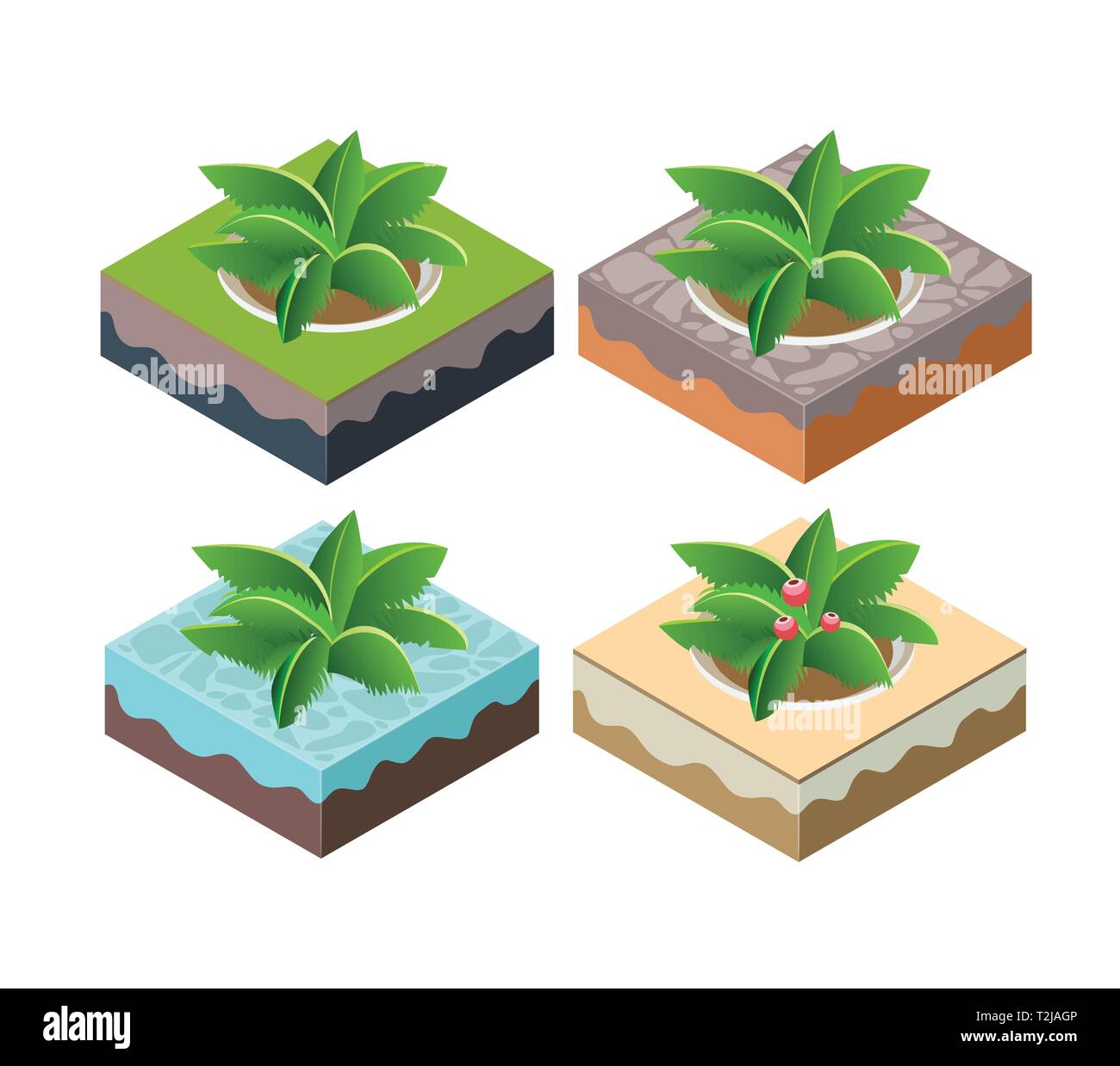 Isometric park urban flowers infrastructure facilities. Landscape ...