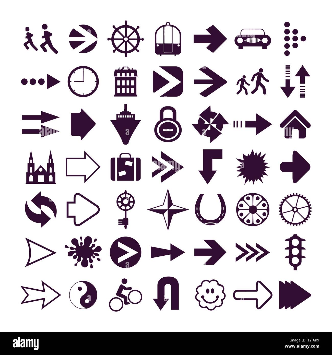 Direction to the right Stock Vector Images - Alamy