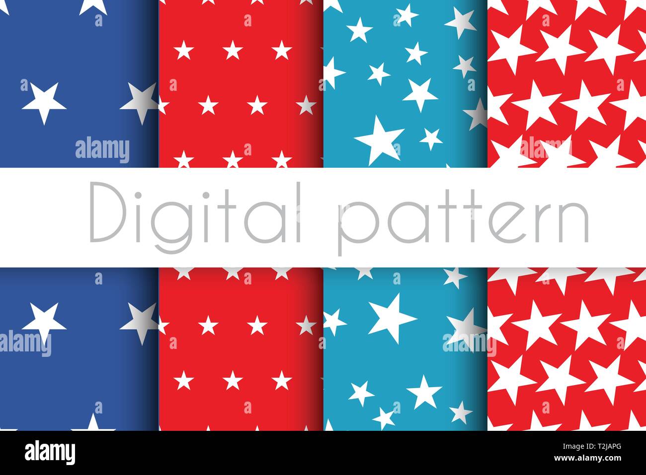 Independence day pattern holiday pattern set of seamless backgrounds ...