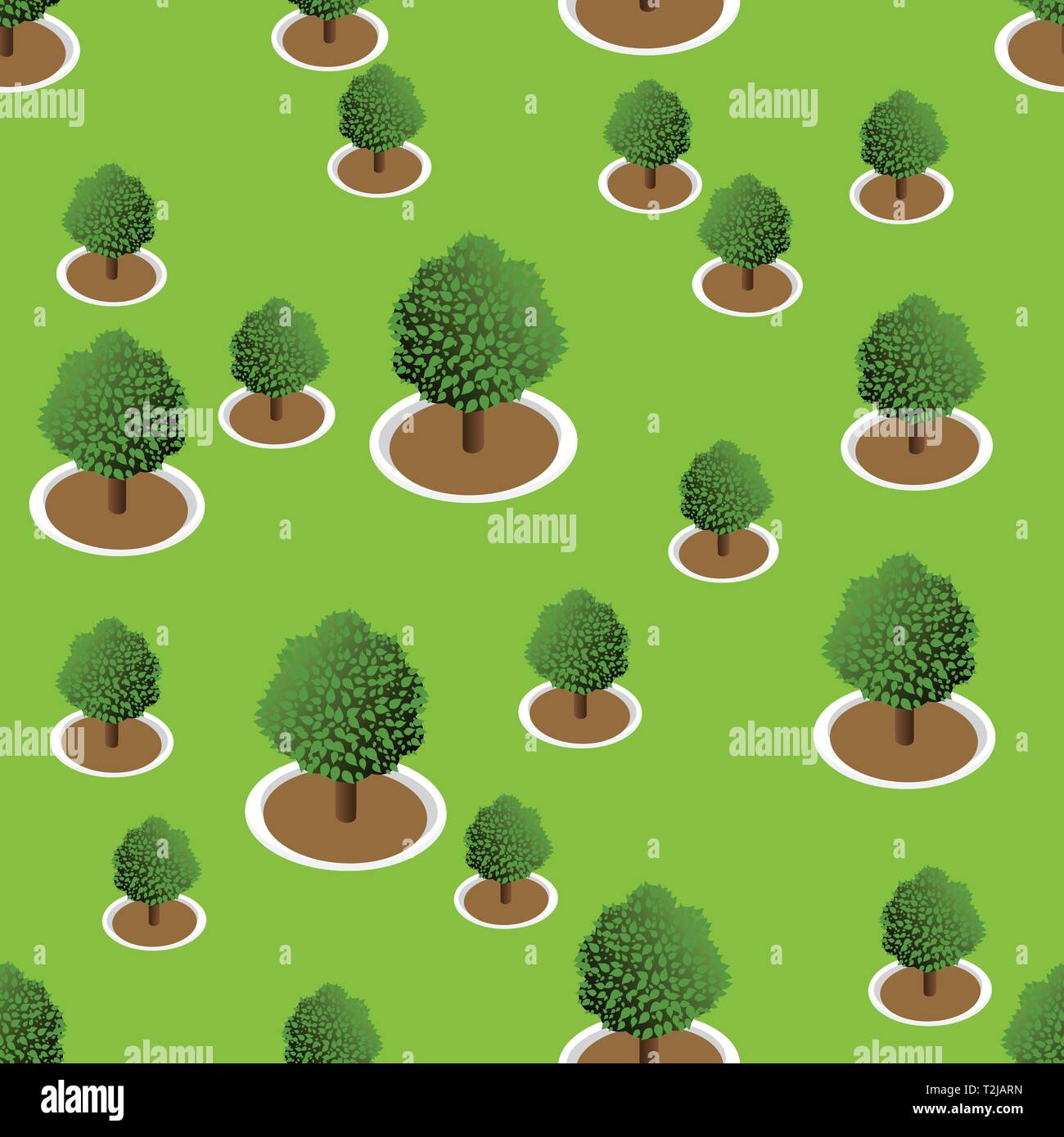 3D forest trees pattern set of seamless backgrounds for digital paper ...