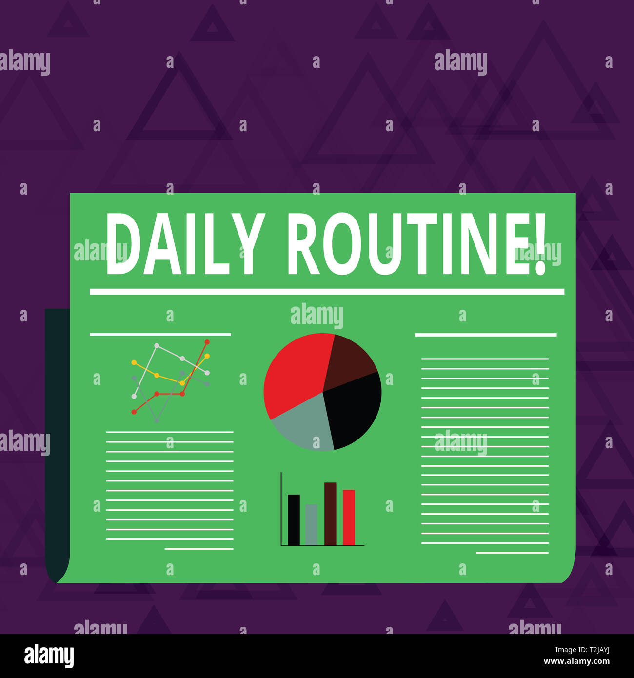 Handwriting text Daily Routine. Conceptual photo customary or regular ...