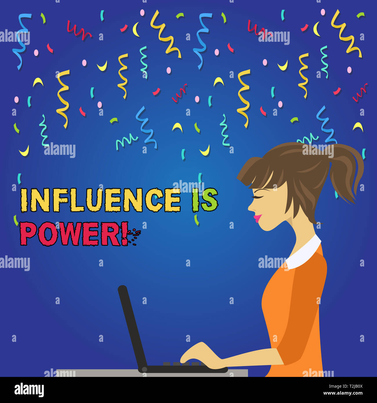 Writing note showing Influence Is Power. Business concept for to have ...