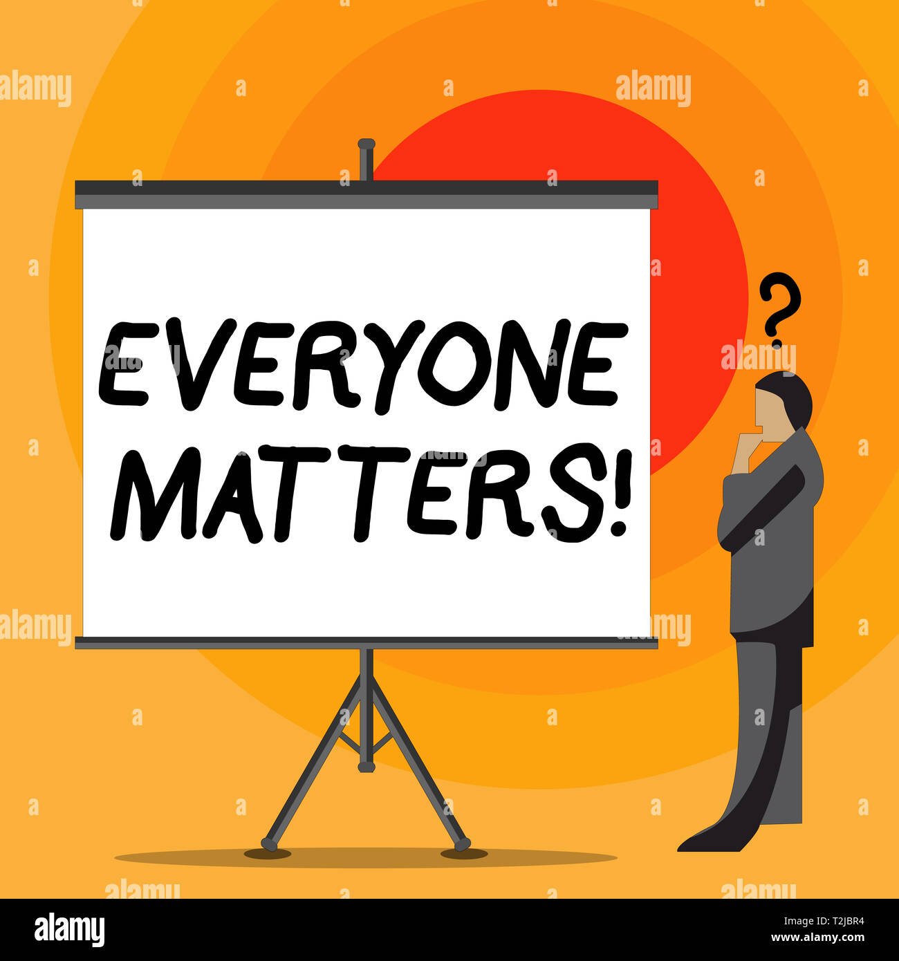 Writing note showing Everyone Matters. Business concept for means that ...