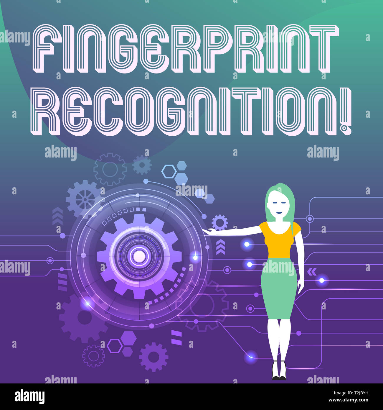 Word writing text Fingerprint Recognition. Business photo showcasing ...