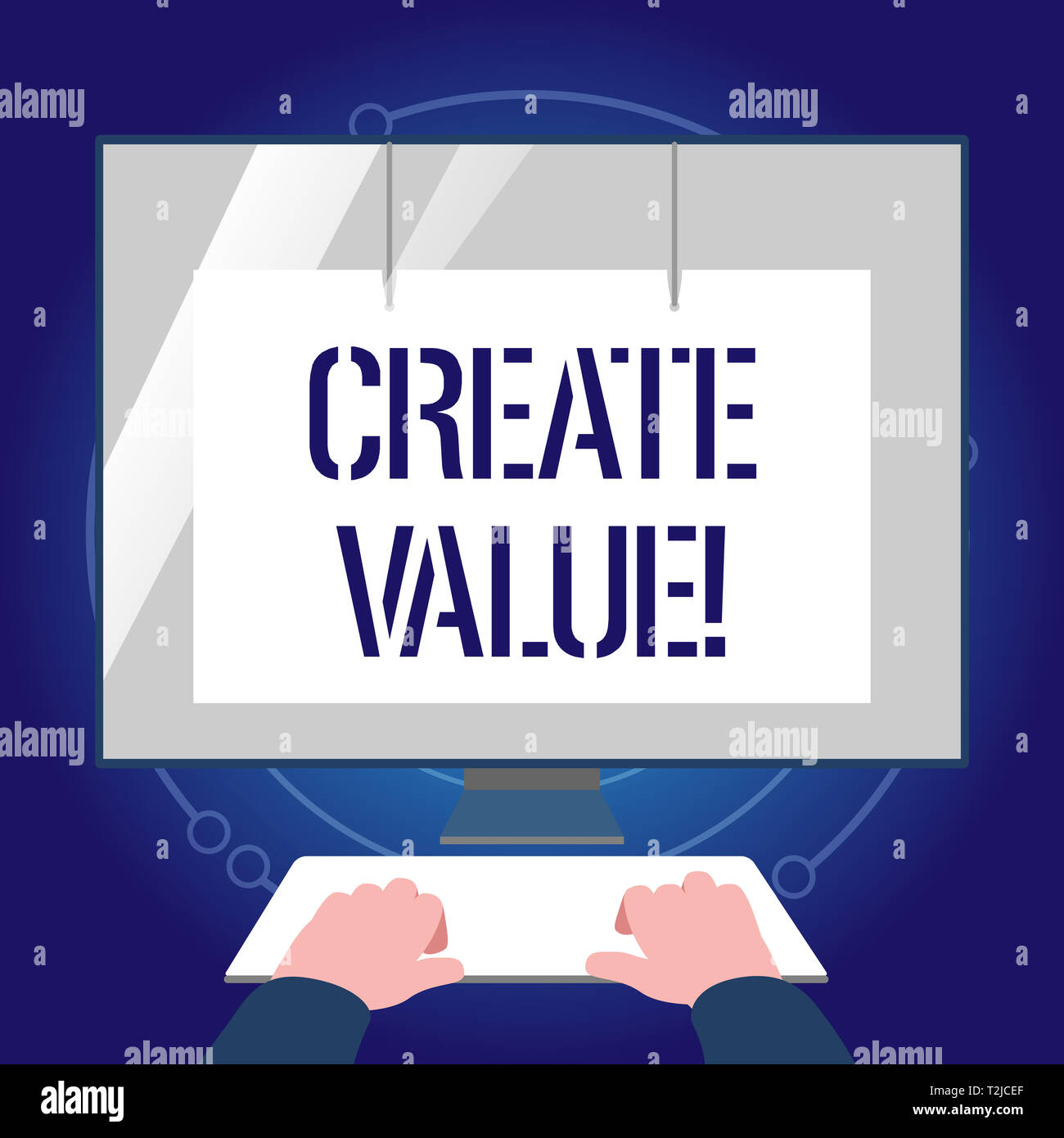 Writing note showing Create Value. Business concept for making sure ...