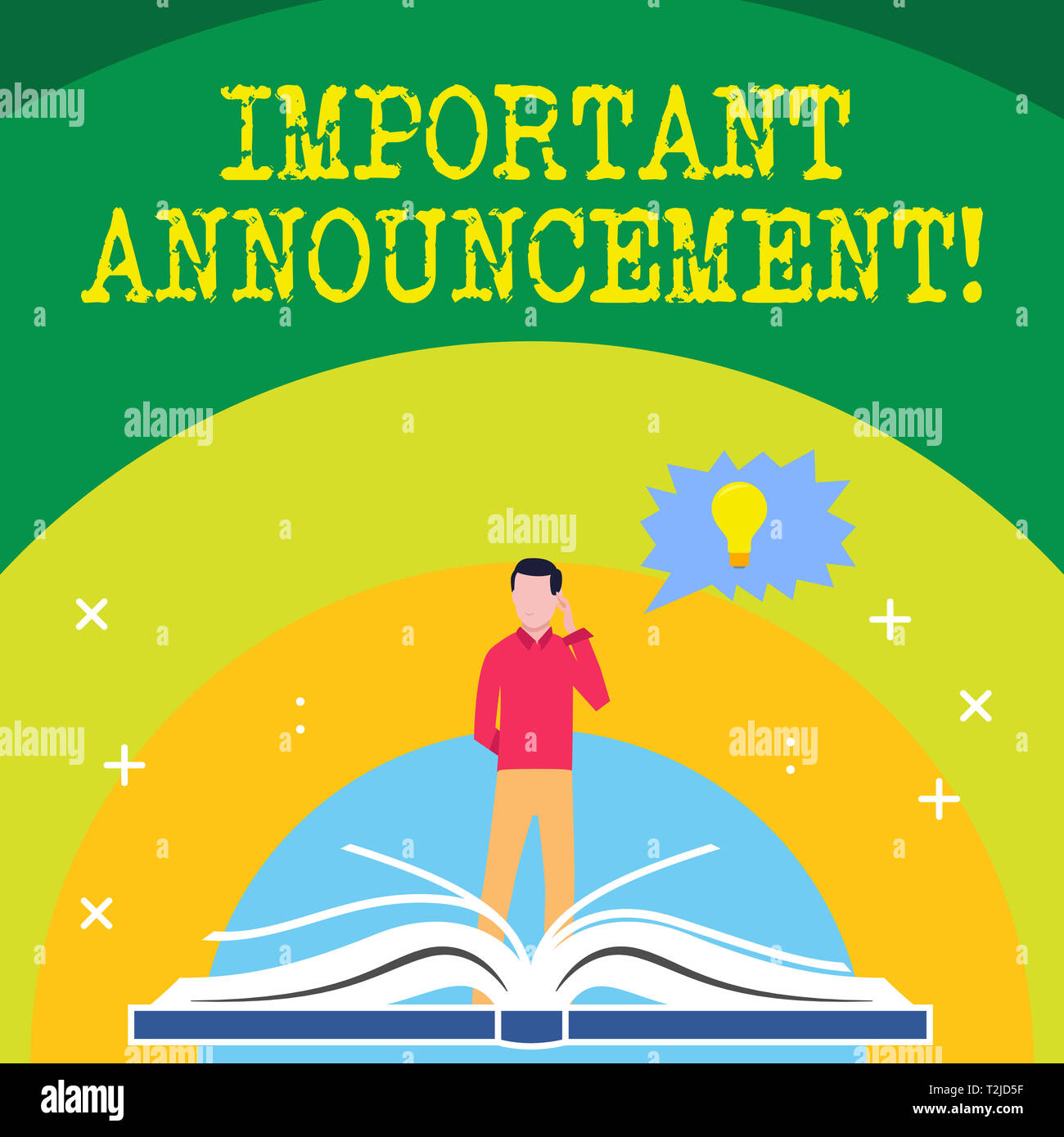 Handwriting text writing Important Announcement. Conceptual photo A ...