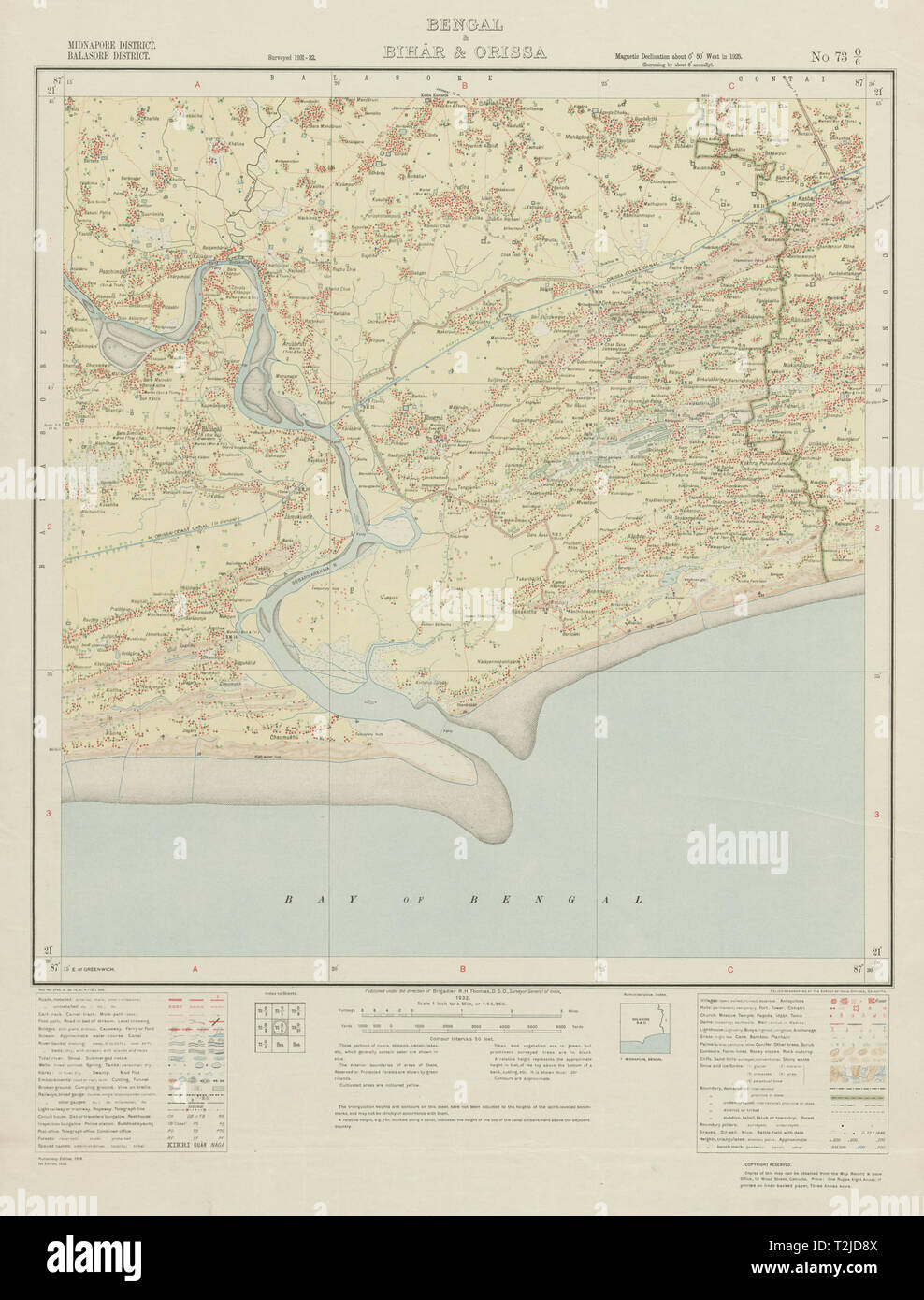SURVEY OF INDIA 73 O/6 Odisha Chaumuk Baliapal Chaumukh Subarnarekha ...